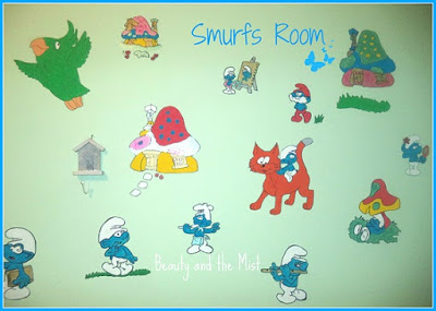DIY: Smurf Bedroom Wall - Beauty and the Mist